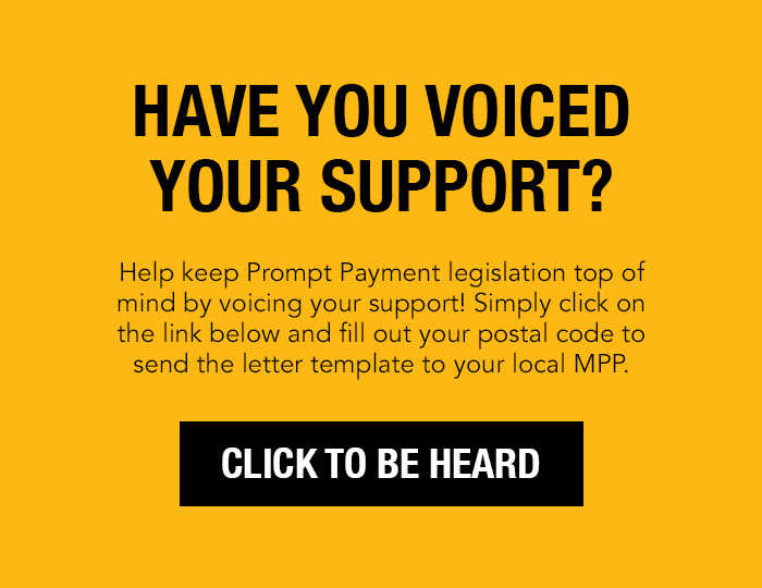 Have you voiced your support for Prompt Payment? - Ontario Erectors ...